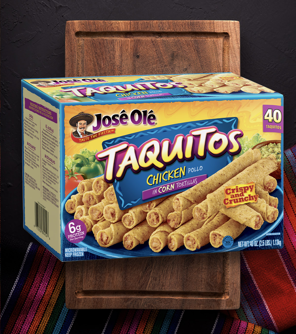 Chicken Taquitos in Corn Tortillas, 40oz - Jose Ole