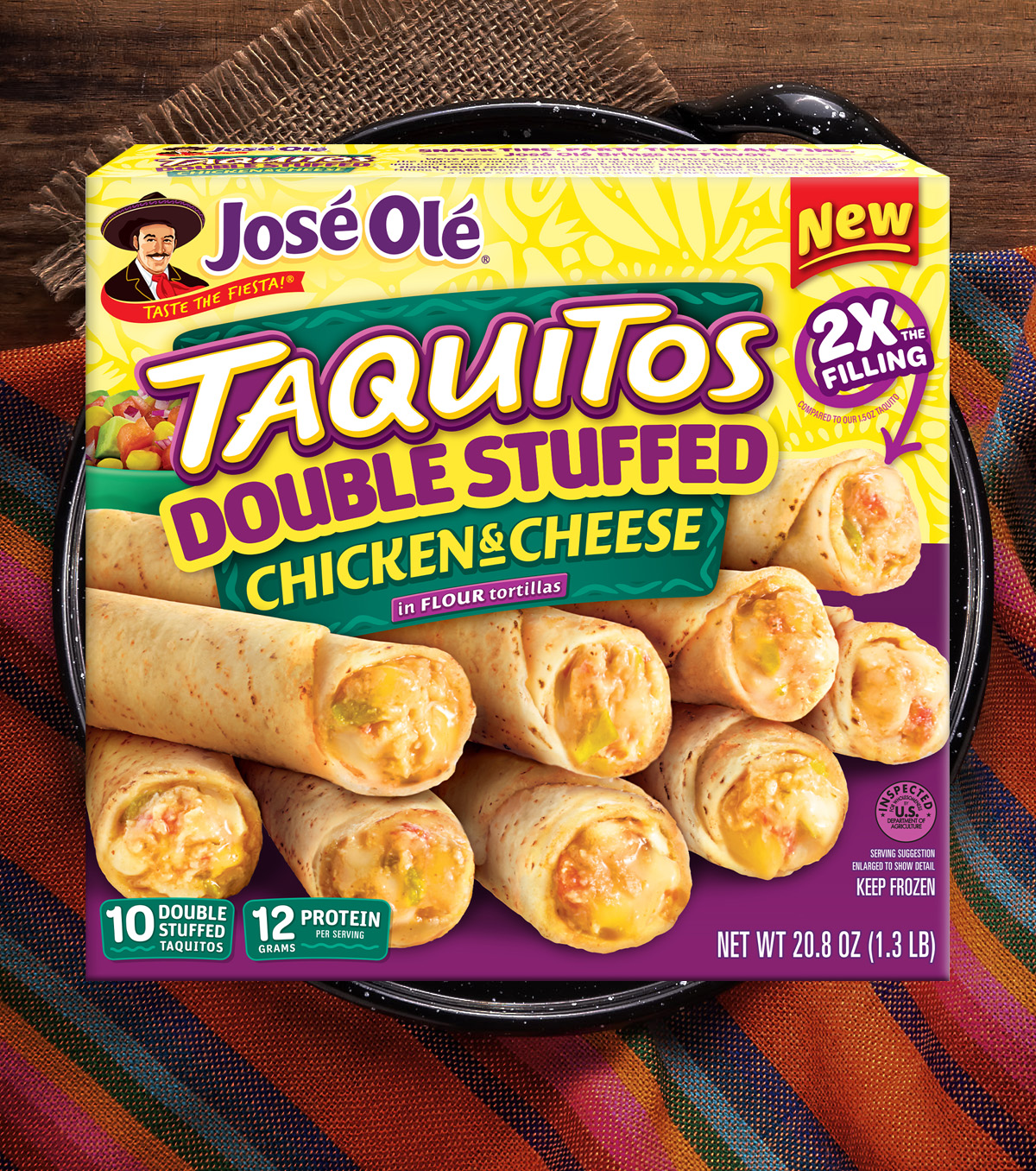 Double Stuffed Chicken & Cheese Taquitos in Flour Tortillas, 20.8oz ...